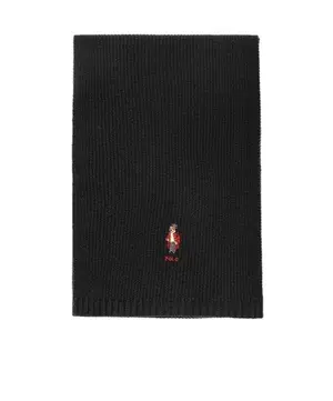 Polo Ralph Lauren Ribbed Knit Scarf - Black