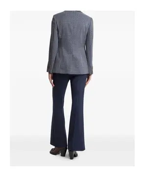 Etro Single-breasted Blazer With Notched Lapels - Gray