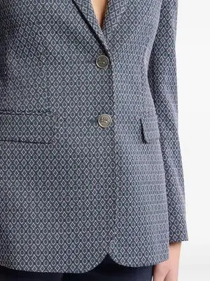 Etro Single-breasted Blazer With Notched Lapels - Gray
