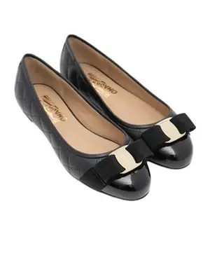 FERRAGAMO Varina Quilted Ballet Flats