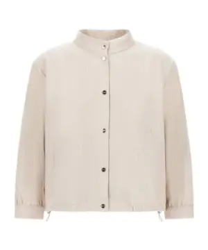 Herno Embellished Jacket With High Neck And Drawstring Hem