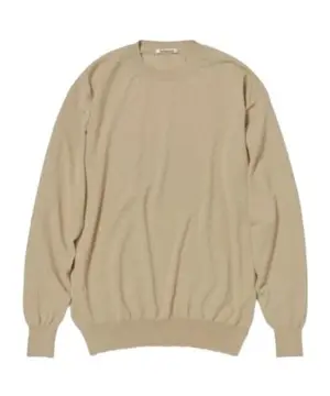 Auralee Wool Crew Neck Knit Sweater