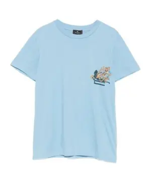 Etro Paisley Printed Crewneck T-shirt - Blue