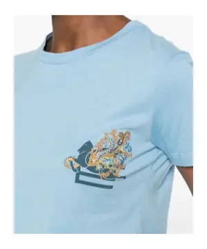 Etro Paisley Printed Crewneck T-shirt - Blue