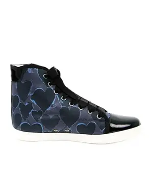 LANVIN Heart Print High Top Sneakers