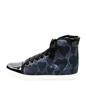 LANVIN Heart Print High Top Sneakers