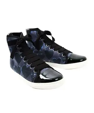 LANVIN Heart Print High Top Sneakers