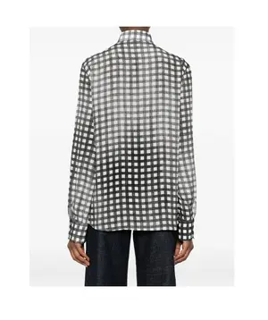 Ermanno Scervino Checkered Long Sleeve Shirt - Gray