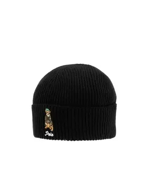 Polo Ralph Lauren Knitted Hat With Embroidered Bear Detail