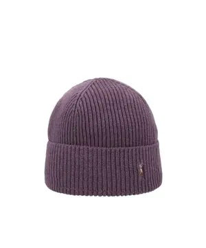 Polo Ralph Lauren Ribbed Beanie With Pony Motif - Black