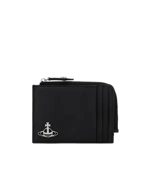 VIVIENNE WESTWOOD Zipper Card Holder - Black