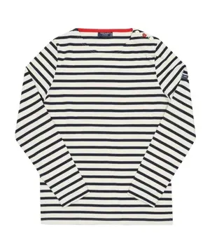 SAINT JAMES Saint James Striped Long Sleeve Crewneck T-Shirt