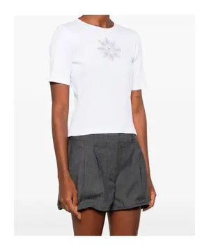 TWINSET Embroidered Floral T-shirt