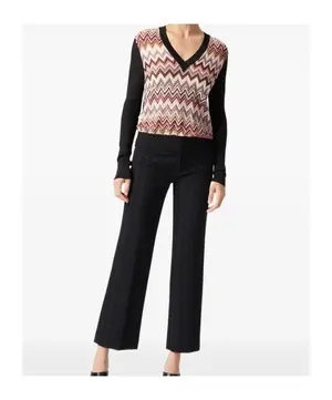 Missoni Zigzag Pattern Straight Leg Trousers
