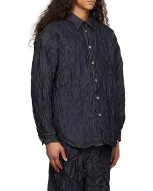 Acne Studios Crinkled Denim Shirt Jacket