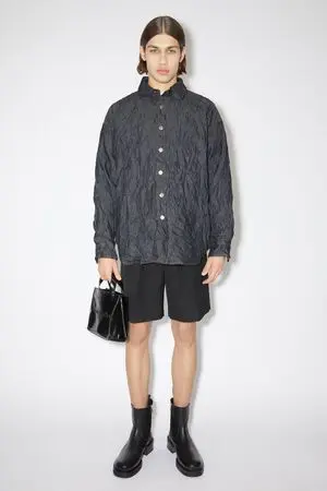 Acne Studios Crinkled Denim Shirt Jacket