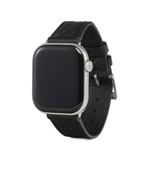 Mcm Embossed Monogram Leather Apple Watch Band