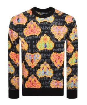 Versace Crew Neck Sweatshirt With Graphic Print