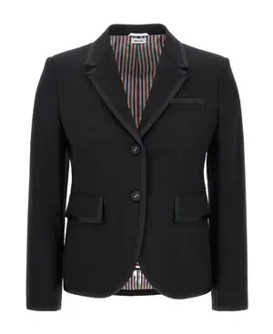 Thom Browne Notched Lapel Fitted Jacket