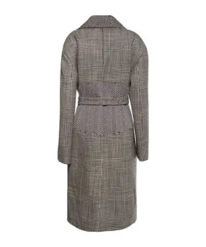 TOM FORD Prince Of Wales Wool Belted Midi Coat