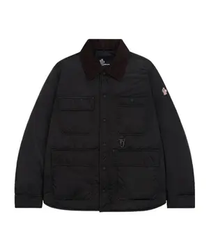 Moncler Collared Long-sleeve Cotton Coat