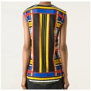 Balmain Gold Button Linen Sleeveless Top