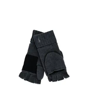 Polo Ralph Lauren Knitted Fingerless Gloves - Black