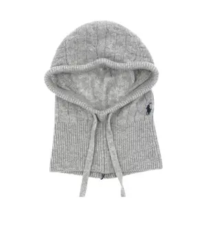 Polo Ralph Lauren Drawstring Knit Balaclava - Gray