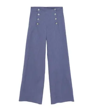 Etro Jacquard Wide-leg Trousers - Blue