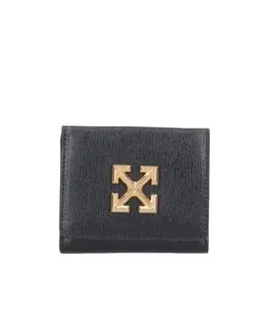 Off-White Jitney Arrows Flap Wallet - Black