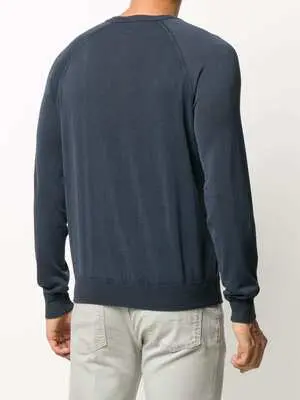 DRUMOHR Raglan Sleeve Crew Neck Cotton Jumper