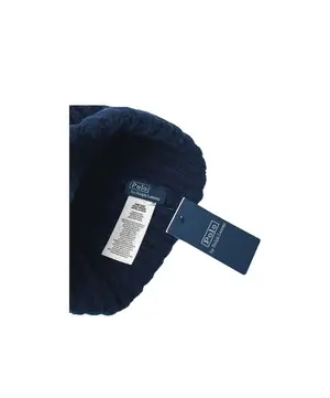 Polo Ralph Lauren Wool Knitted Beanie With Teddy Bear Embroidery