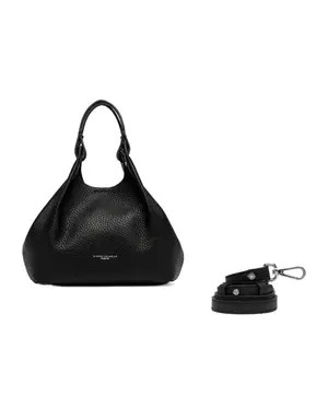 GIANNI CHIARINI Dua Maxi Grain Leather Handheld Bag - Black