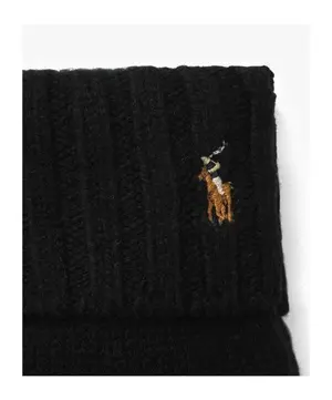 Polo Ralph Lauren Knitted Driving Gloves With Leather Detail