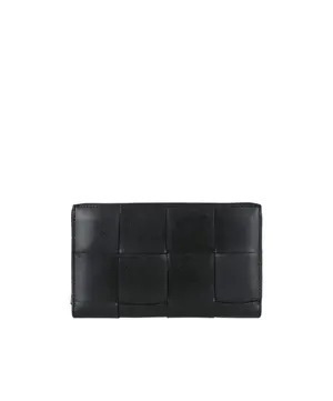 Bottega Veneta Zip Wallet - Black