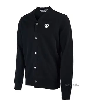 Comme Des Garçons Long-sleeved Knitted Cardigan