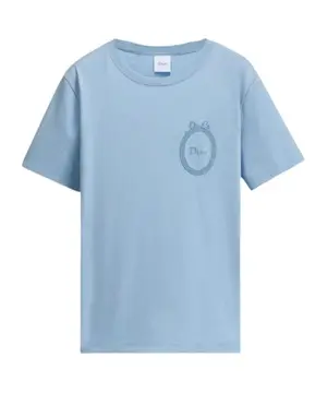 Dior Fitted Embroidered T-shirt - Blue