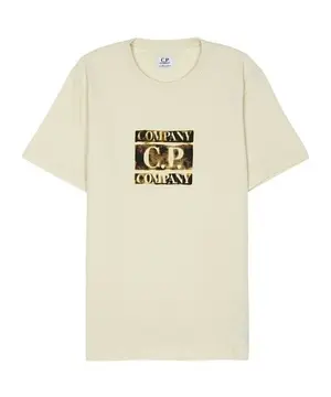 C.P. COMPANY Crewneck Logo Print T-shirt - White