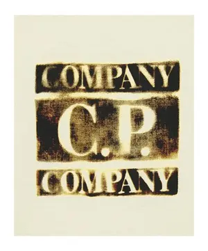 C.P. COMPANY Crewneck Logo Print T-shirt - White