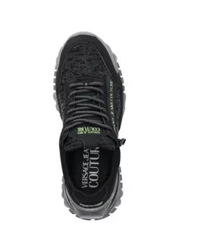 Versace Textured Logo Detail Sneakers