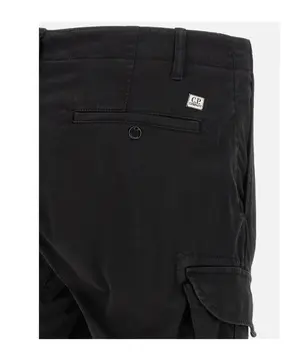 C.P. COMPANY Satin Cargo Pants - Black