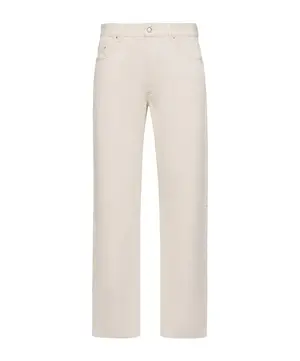 Moncler Logo Patch Jeans - Ivory