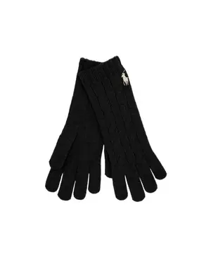 Polo Ralph Lauren Five-finger Knitted Gloves - Black