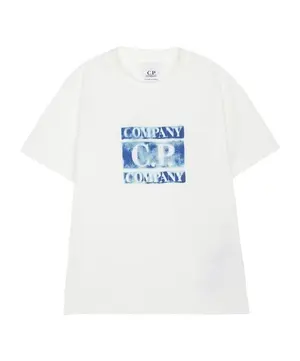 C.P. COMPANY Logo Print Short Sleeve T-shirt - White