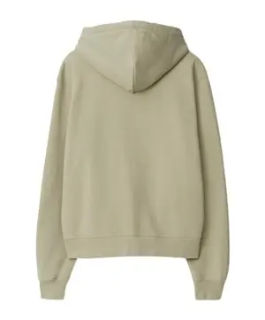 Burberry Ekd Cotton Zip-up Hoodie - Moss