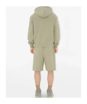 Burberry Ekd Cotton Zip-up Hoodie - Moss