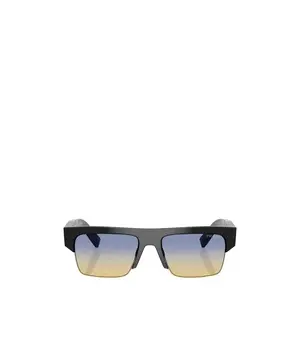Prada Semi-rimless Frame Square Sunglasses - Gray