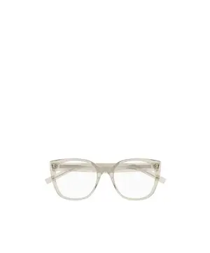 Saint Laurent Square Frame Eyeglasses - Nude