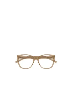 Saint Laurent Square Frame Eyeglasses - Brown