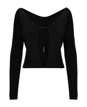 Jacquemus Ribbed Knit Logo Cardigan